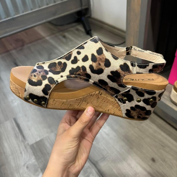 Corkys | Shoes | Corkys Carly Leopard Wedge Detailsheel Height ...